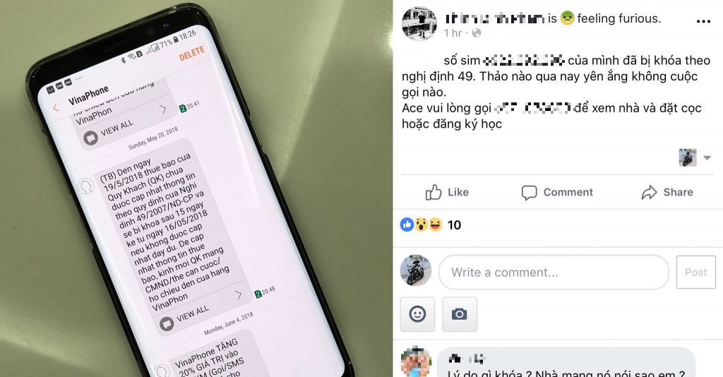 [Hỏi Tinh Tế] Có anh em nào bị khoá SIM vì chưa cập nhật thông tin ...